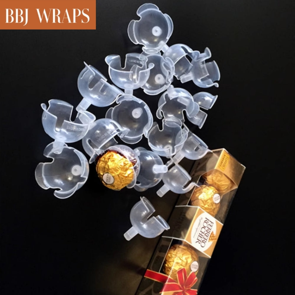 Chocolate Bloom Holders Case Flower Candy Ball Bouquet, 1.50 × 1.57 In ...