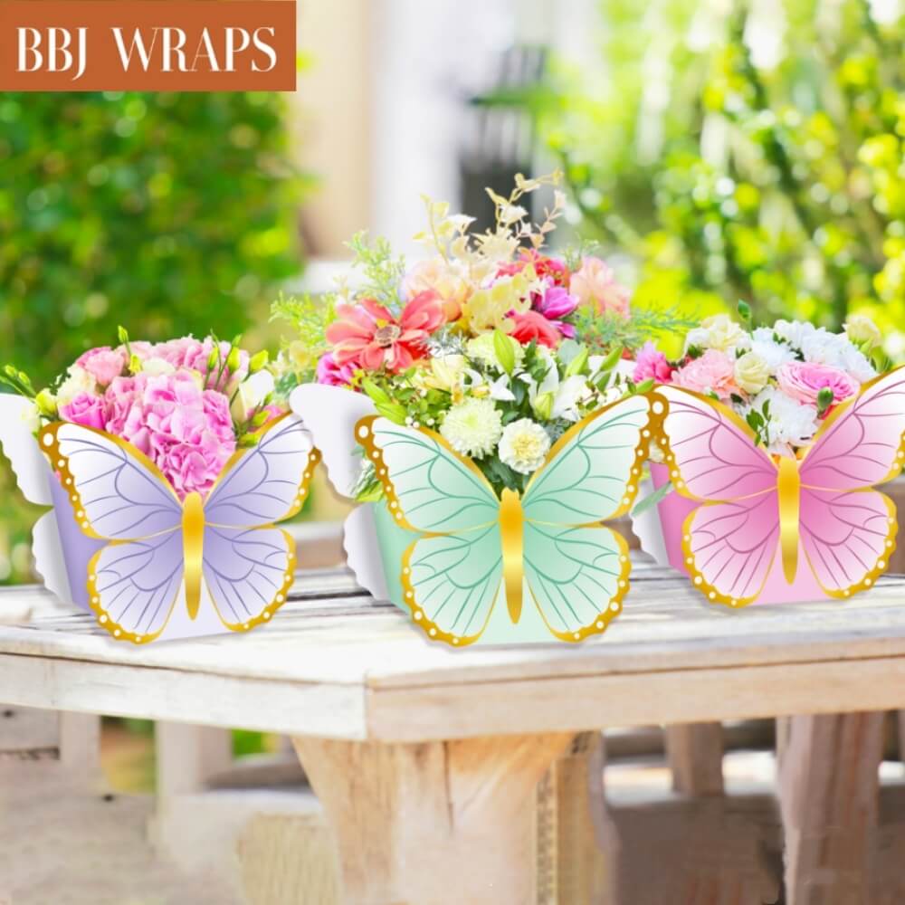 Butterfly Flower Cardboard Box For Party Florist Arrangement Decoratio ...
