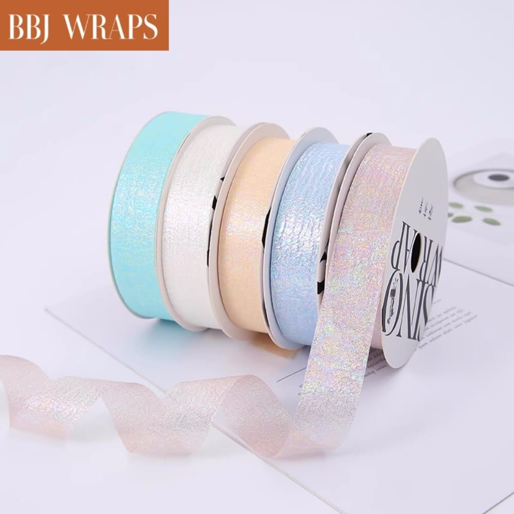 Shimmering and Enchanting Fairy Ribbon for Flower Bouquets, 1.0 inch x ...