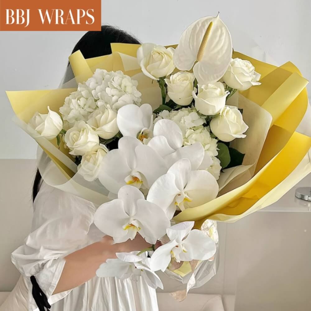 Solid Color Waterproof Flower Wrapping Paper, 22.1 Inches × 10 Yards ...