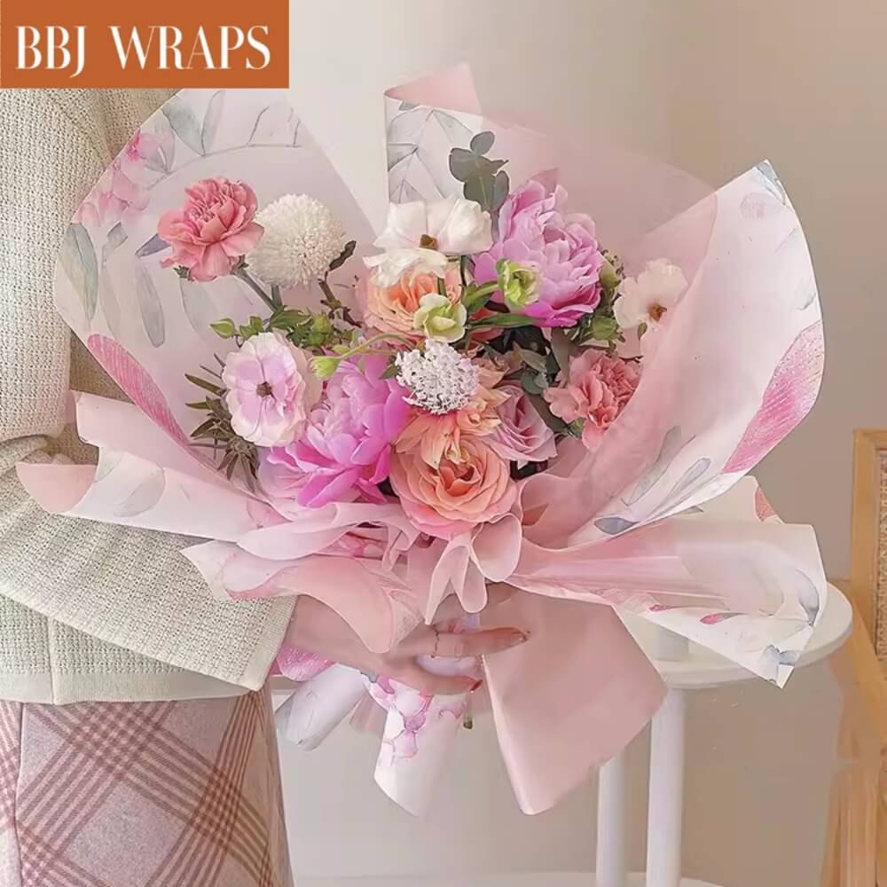 Waltz Waterproof Flower Wrapping Paper on Mother's Day, 20.9 × 20.9 In ...