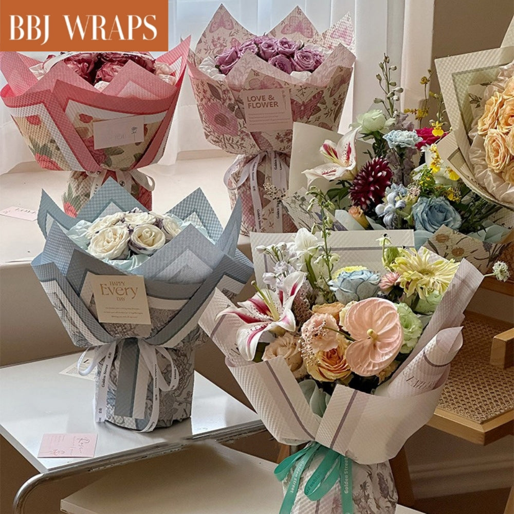 Embossed Floral Waterproof Flower Wrapping Paper, 22.4 × 22.4 inch - 1 ...