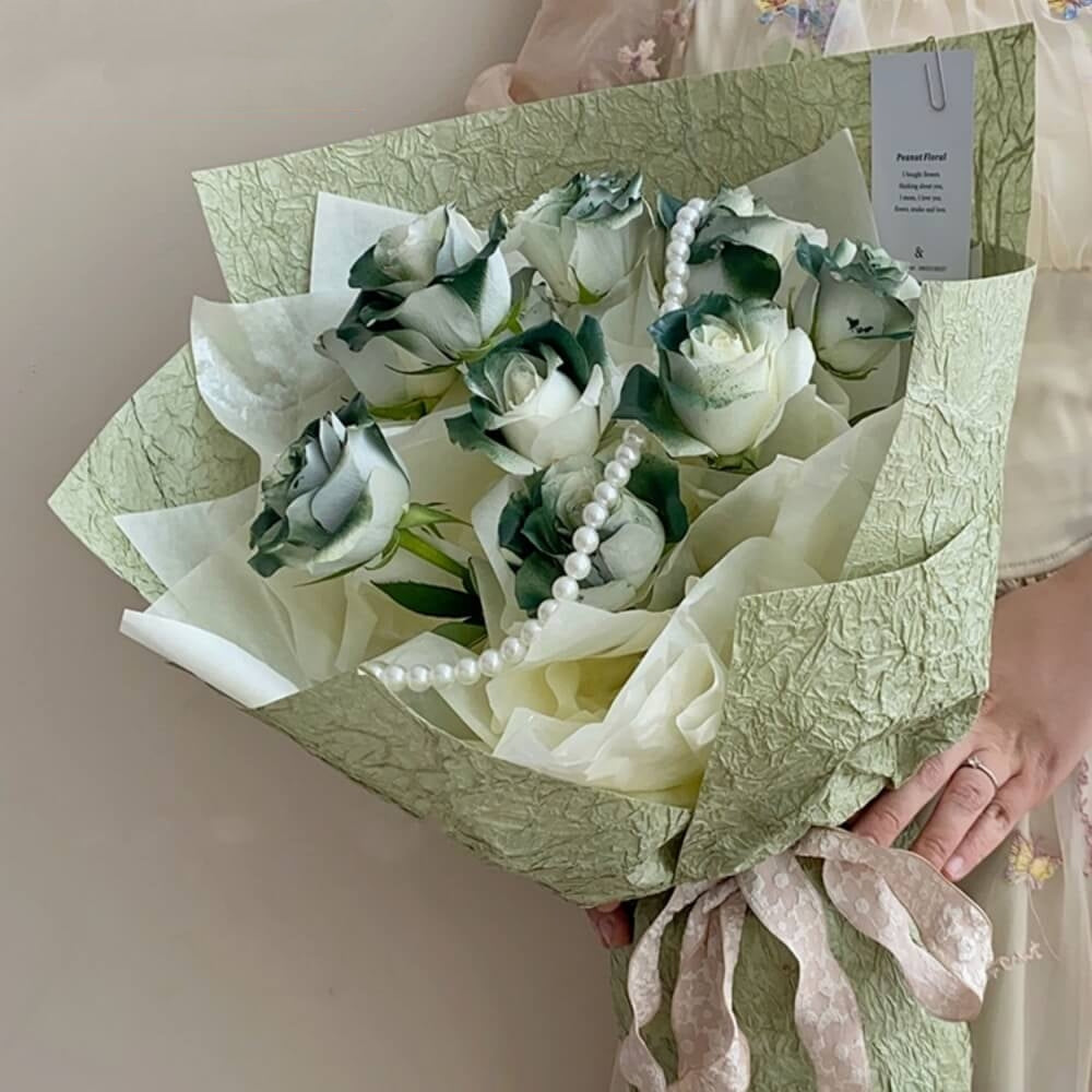 Elegant Pleated Texture Flower Wrapping Paper, 23.6 x 23.6 Inches - 5 ...