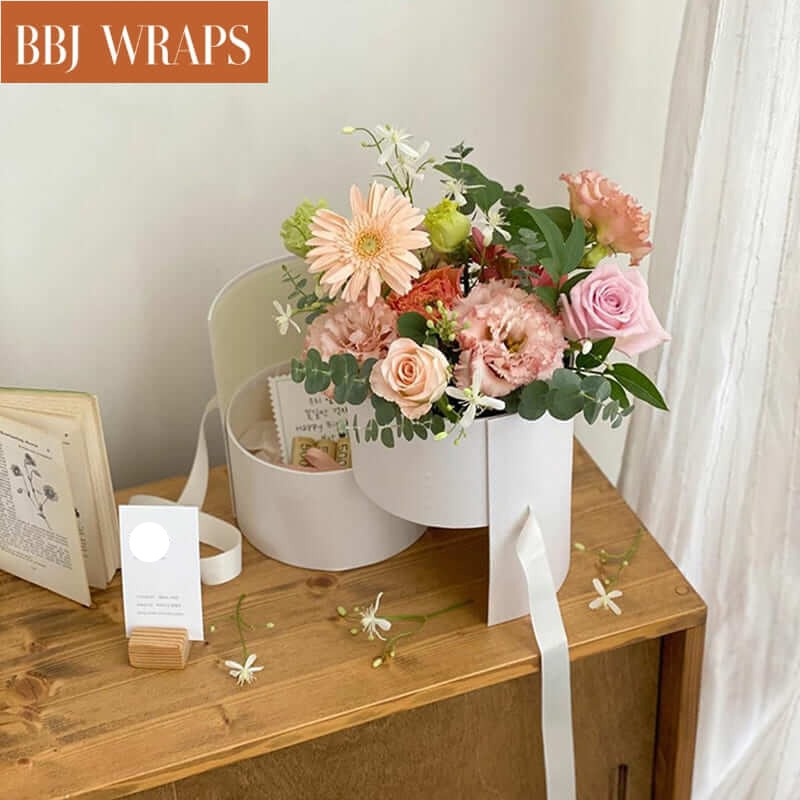 Double Layer Round Boxes for Flower with Lids|BBJ Wraps – BBJ WRAPS